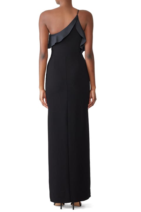 Draped Column Gown by HALSTON | Rent the Runway