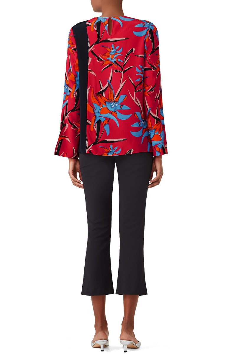 Side Slit Blouse by Diane von Furstenberg | Rent the Runway