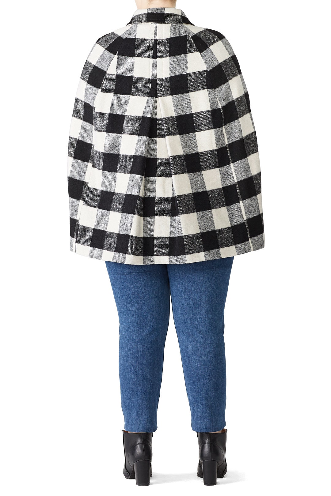 Black Buffalo Check Cape by Draper James X ELOQUII | Rent the Runway