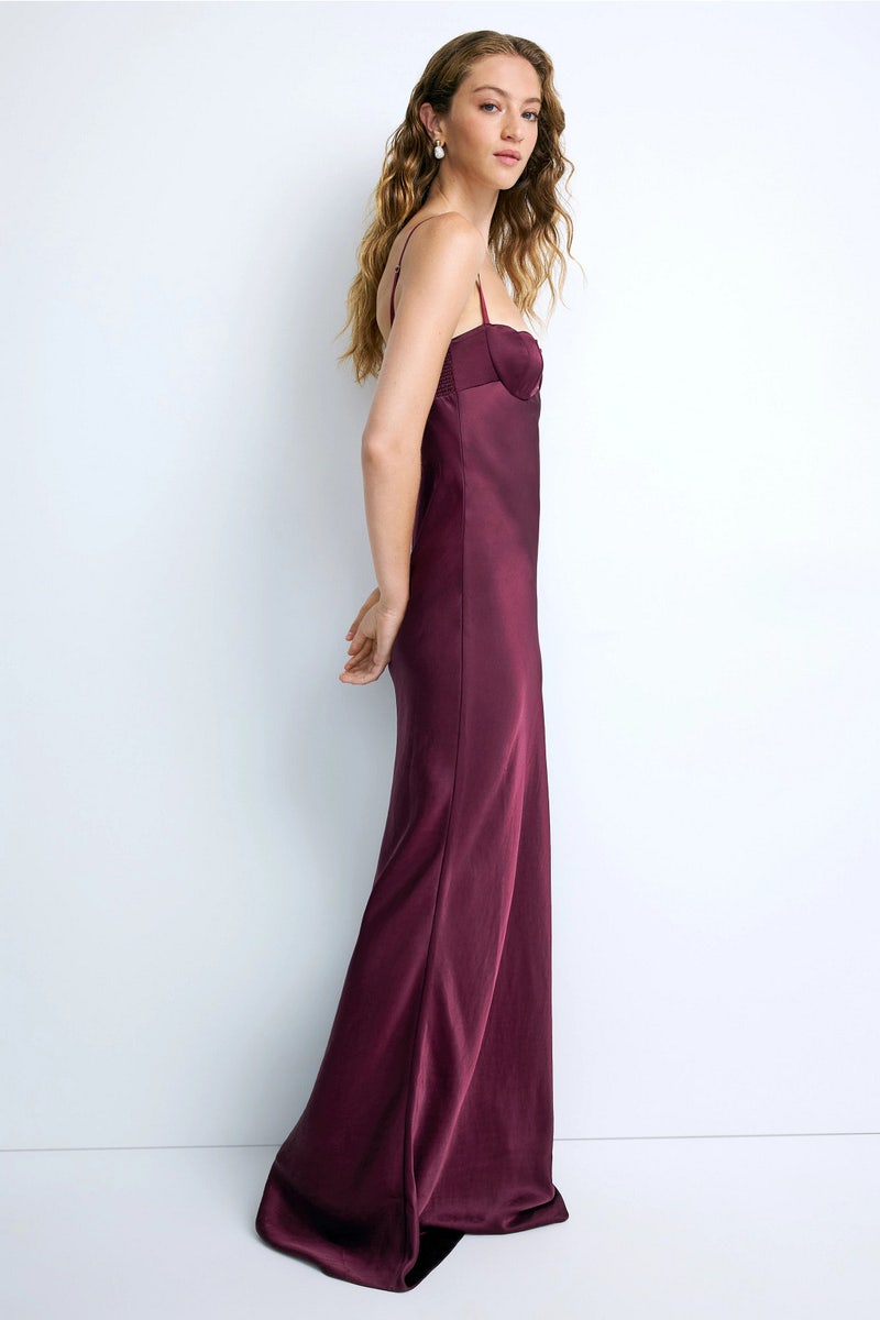 Aubergine Silk Gown by Anna October | Rent the Runway