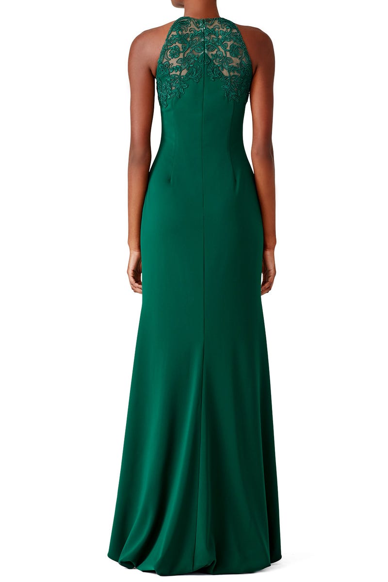 Emerald Lace Tyler Gown by Badgley Mischka | Rent the Runway