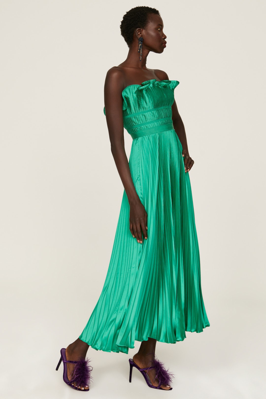 Giada Pleated Dress by AMUR | Rent the Runway