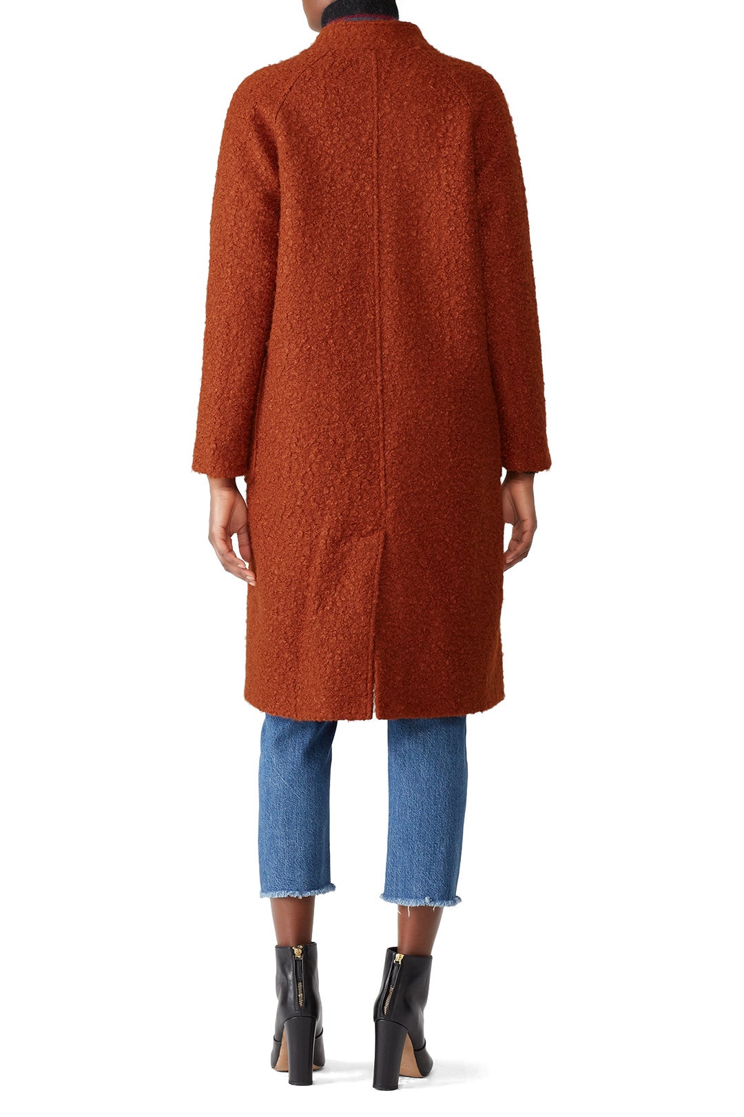 Rust Rachel Boucle Coat by Greylin | Rent the Runway