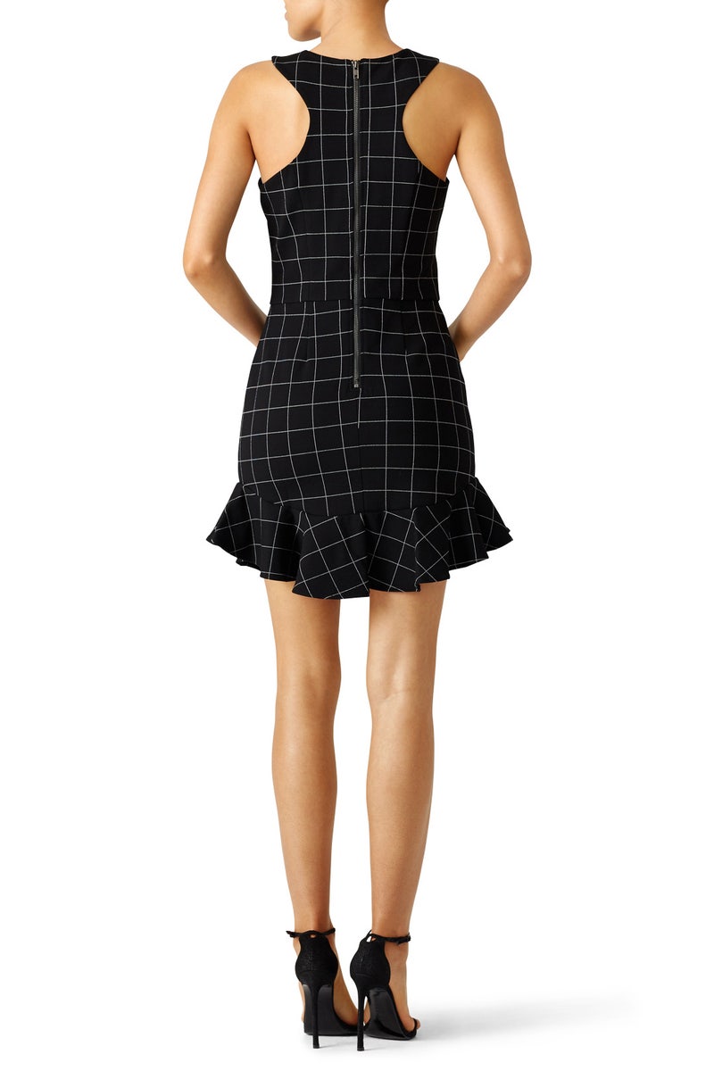 Black Windowpane Dress by Adelyn Rae | Rent the Runway
