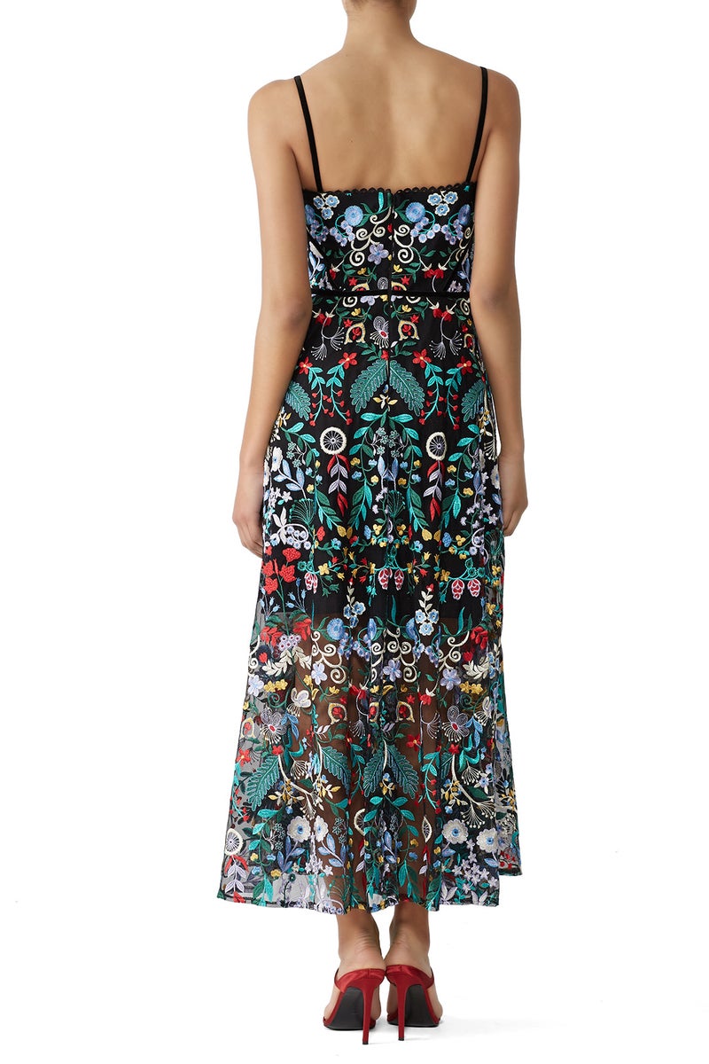 Floral Overlay Dress by ML Monique Lhuillier | Rent the Runway