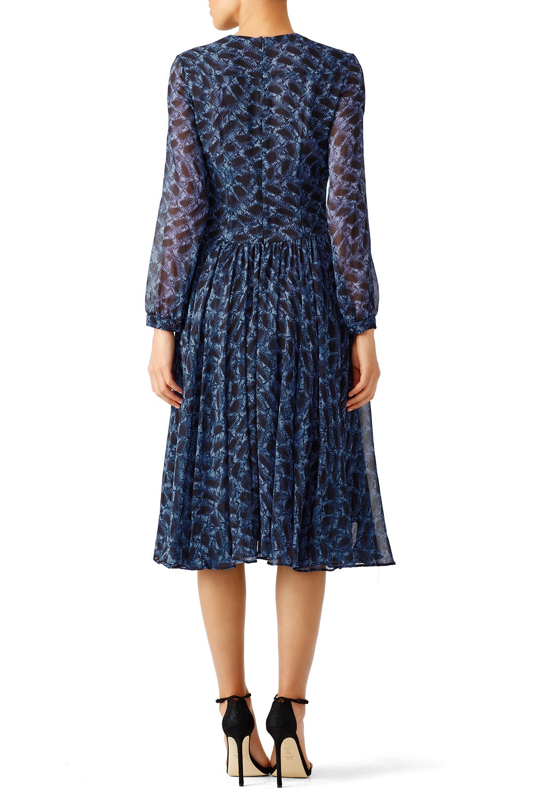 Blue Graphic Printed Midi Dress by DEREK LAM | Rent the Runway