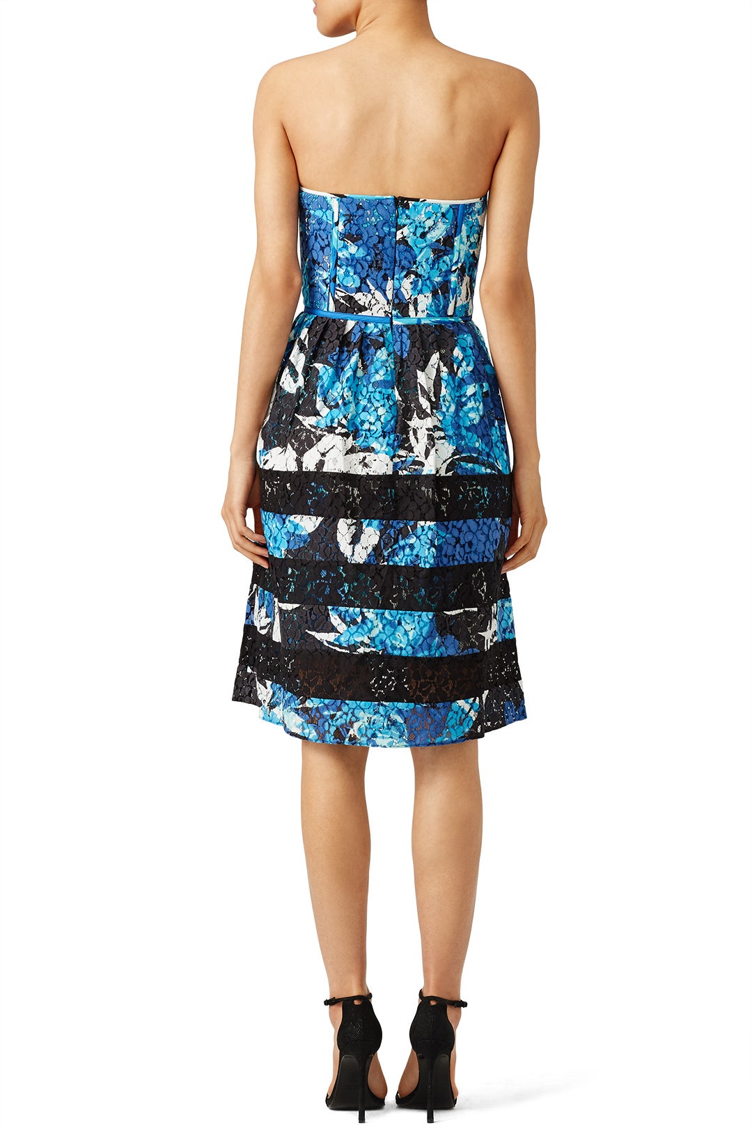 Blue Floral Lace Panel Dress by Parker | Rent the Runway