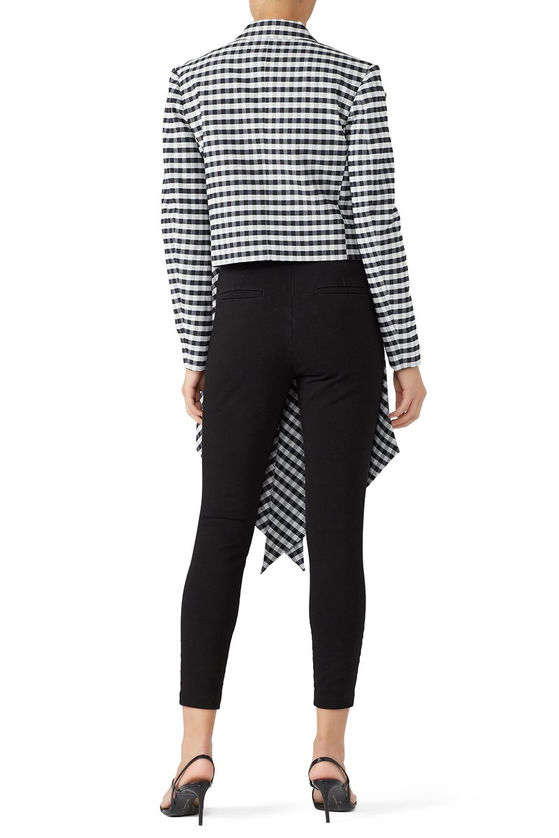 Check Scarf Lapel Jacket by Tome | Rent the Runway