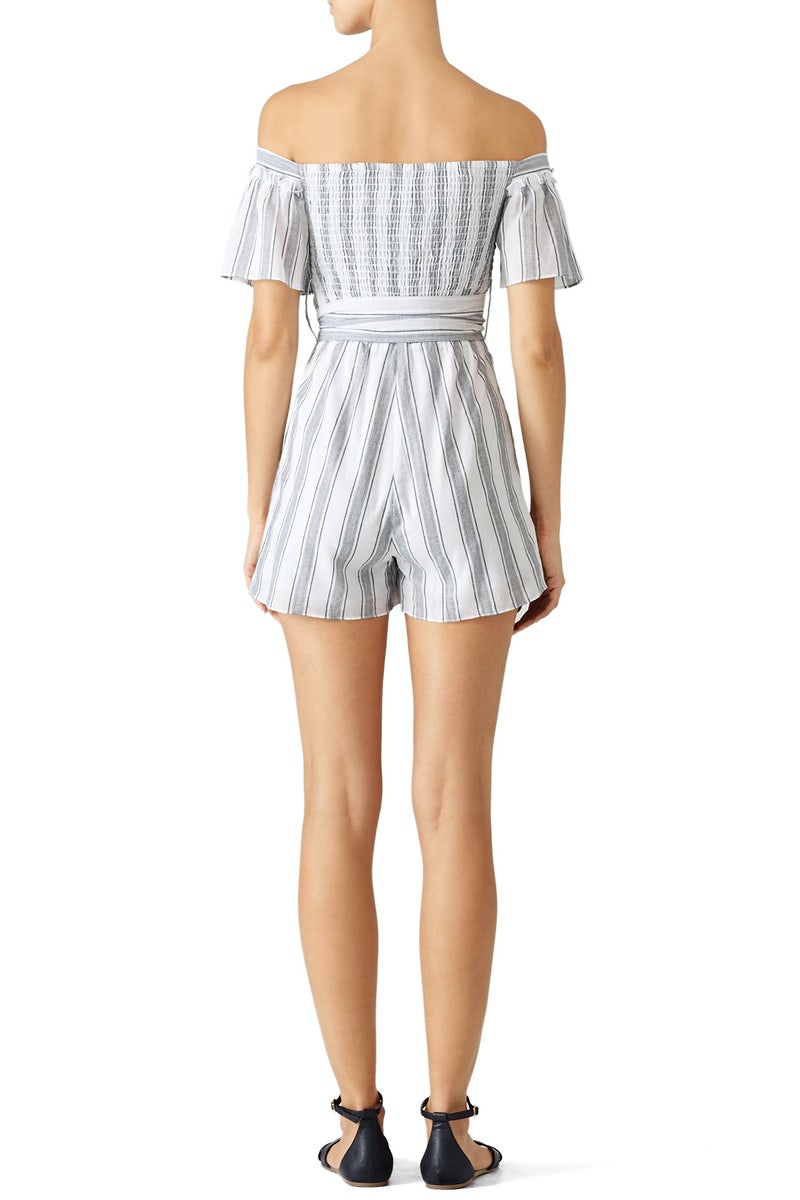 Striped Margo Romper by Saylor | Rent the Runway