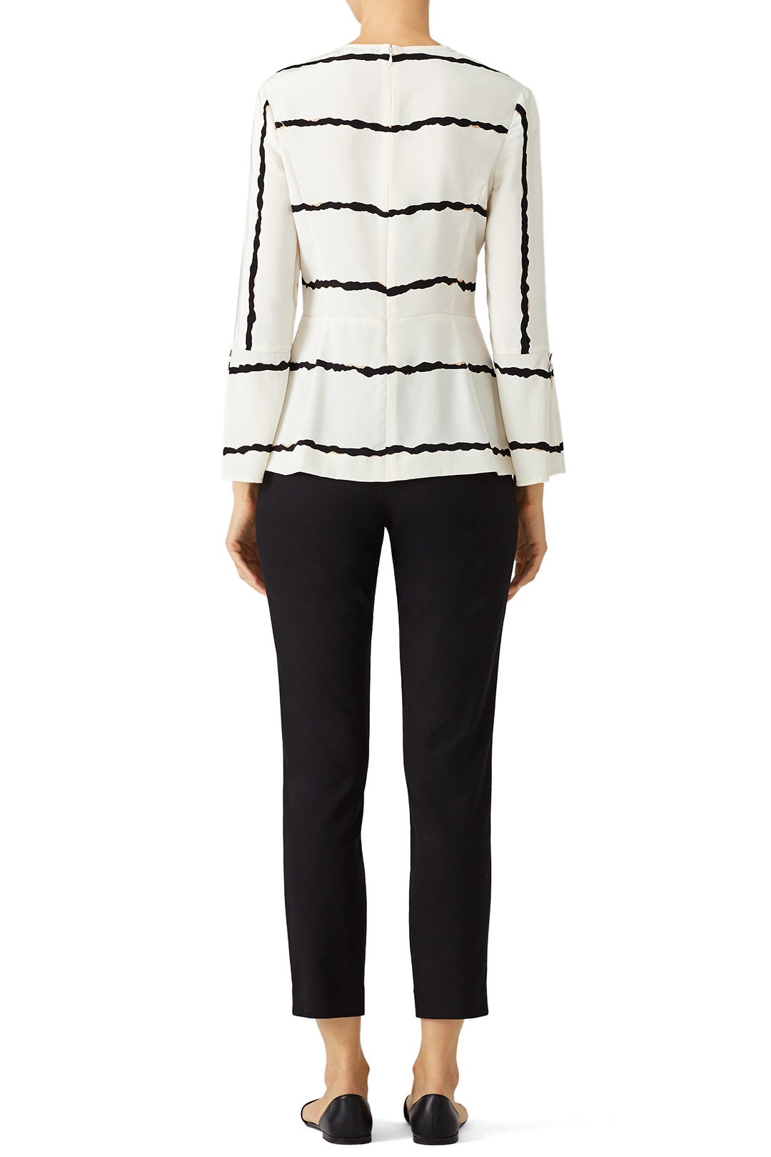 White Printed Crew Top by Derek Lam 10 Crosby | Rent the Runway