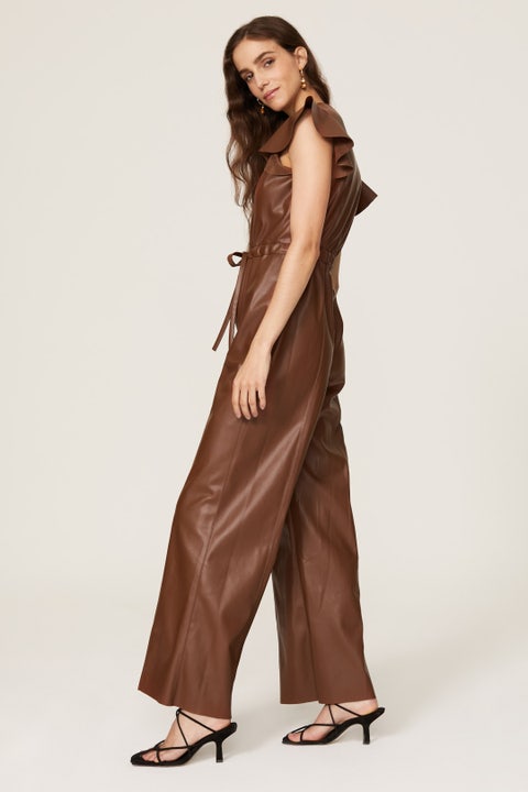 Kaydie Faux Leather Jumpsuit by Sachin & Babi | Rent the Runway