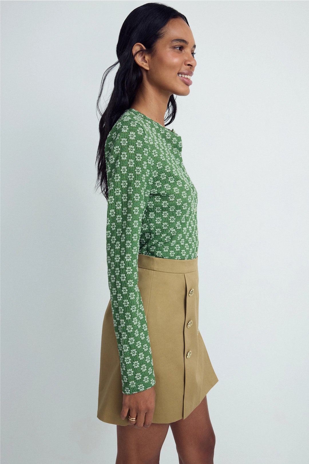 Double Placket Twill Mini Skirt by Adam Lippes x RTR | Rent the Runway