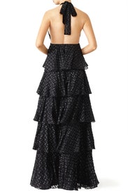 Black Dotted Isabel Gown by Jill Jill Stuart for $105 | Rent the Runway