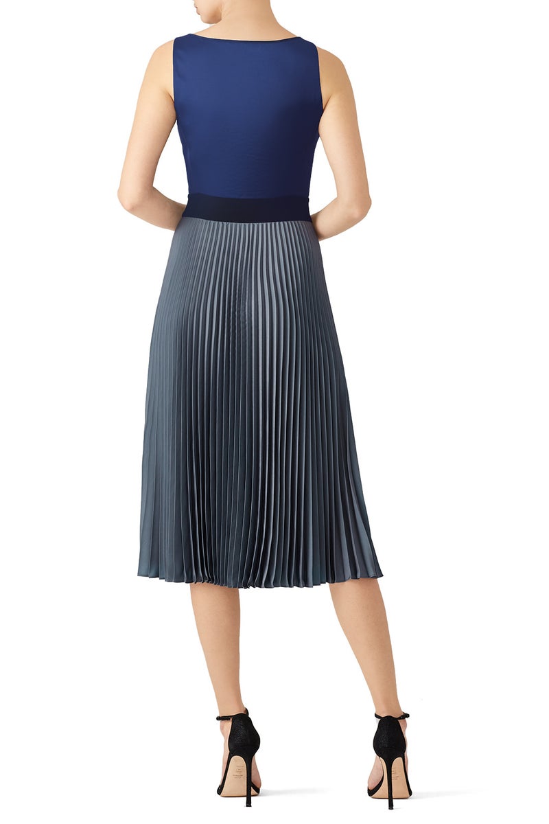 Colorblock Pleat Dress by Diane von Furstenberg | Rent the Runway