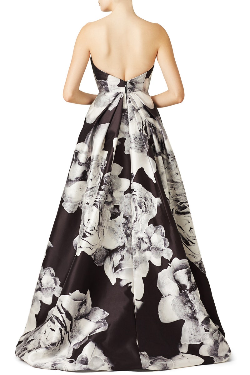 Silver Mikado Gown by ML Monique Lhuillier | Rent the Runway