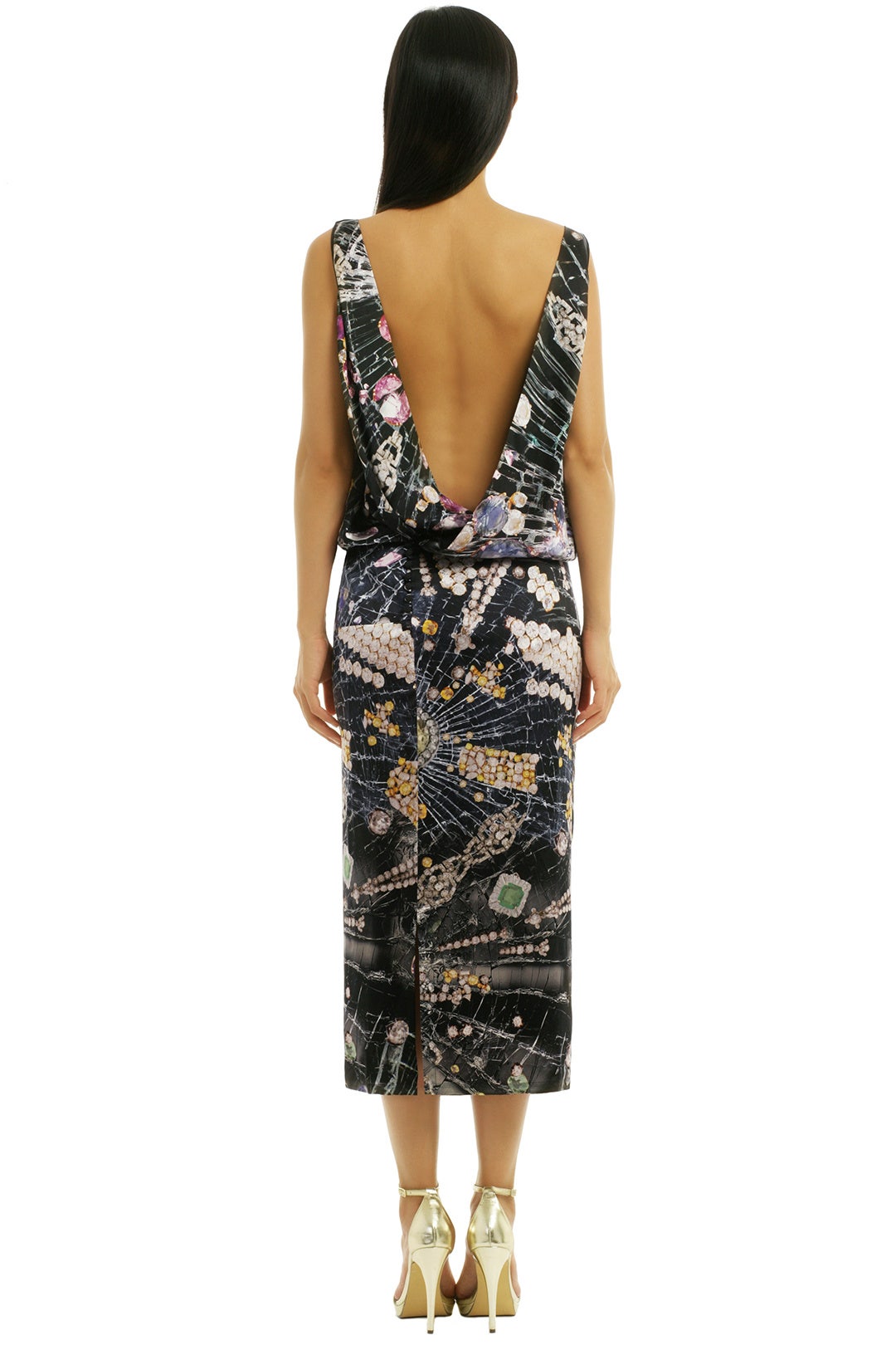 Smashed Jewel Satin Dress by Giles | Rent the Runway