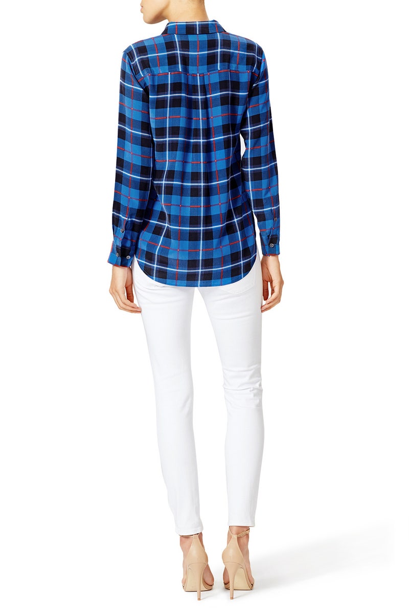 Contrast Plaid Button Down by Equipment | Rent the Runway