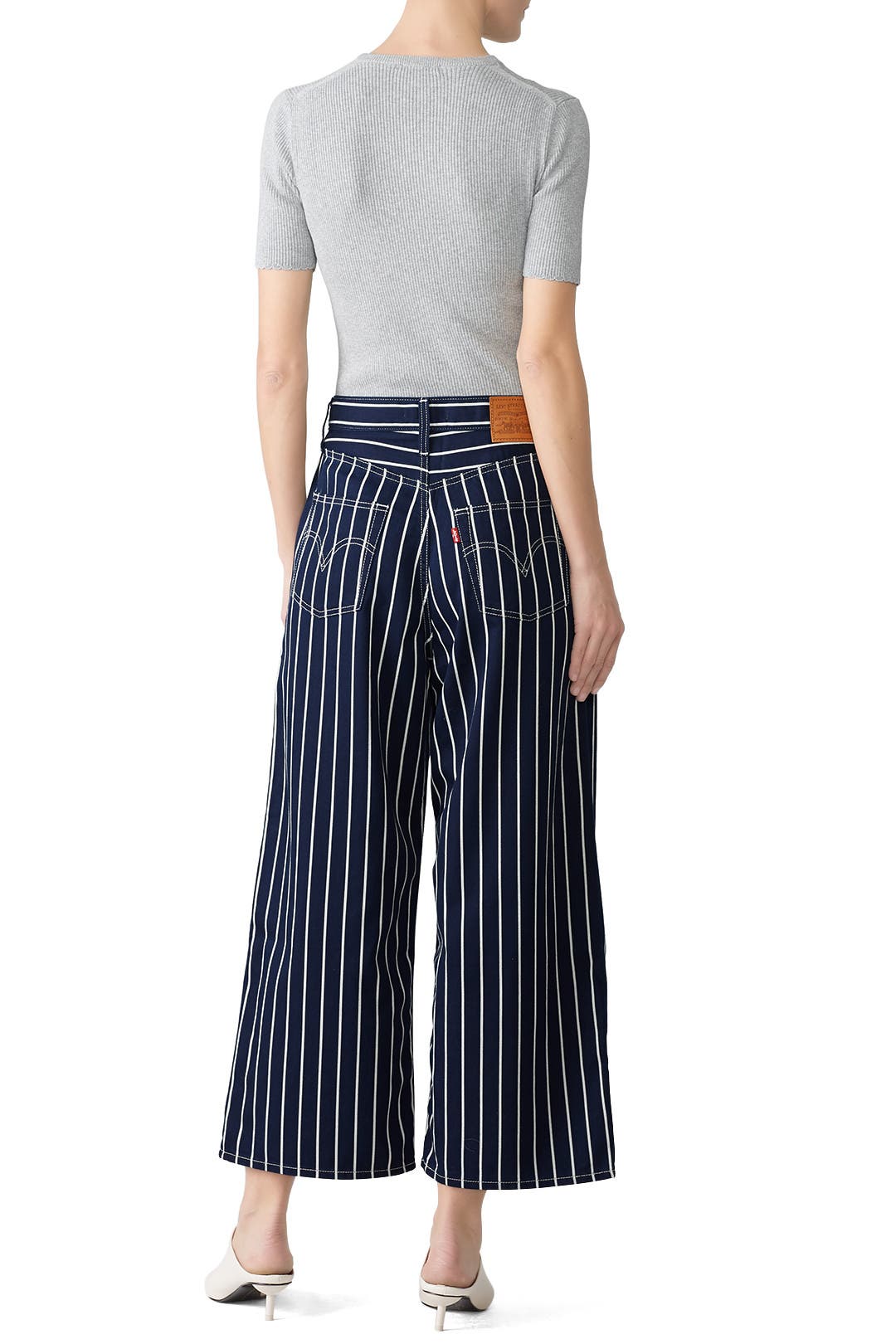 Levi's ribcage pleated crop jeans store