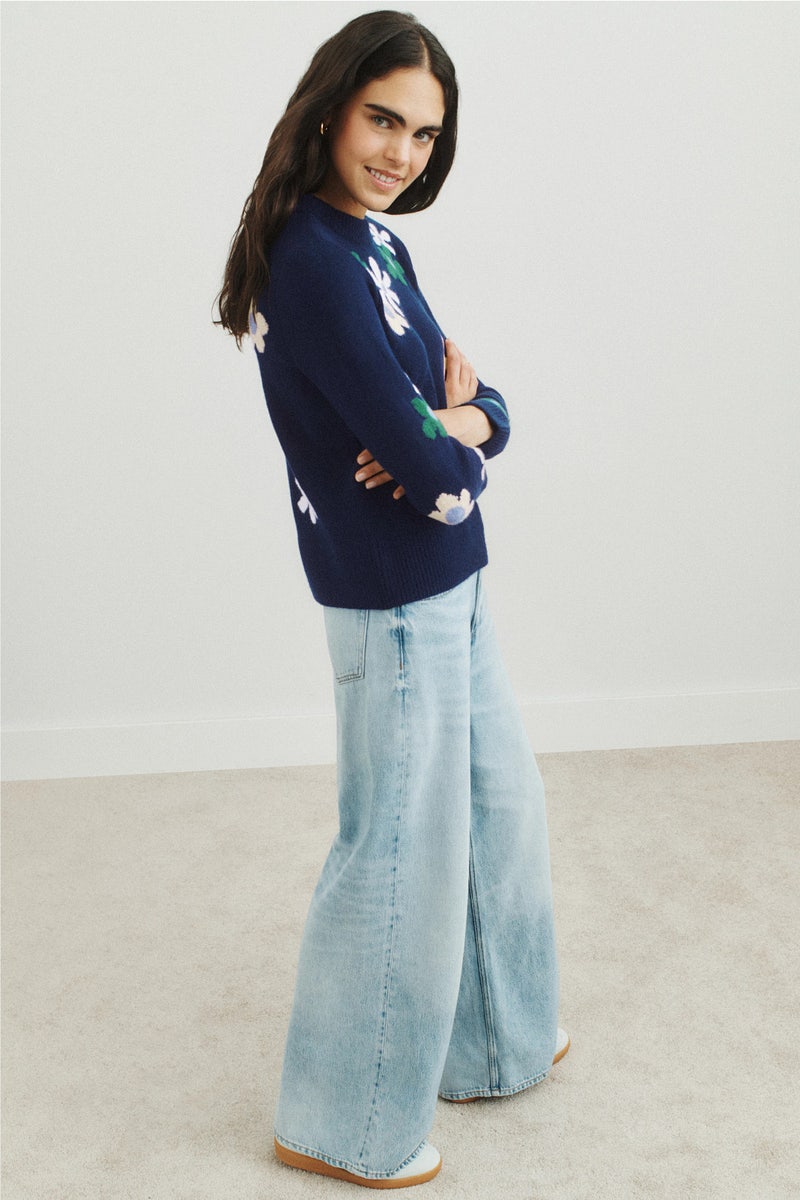 Groovy Flower Sweater by CeCe | Rent the Runway