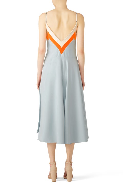 Cloud Colorblock Midi Dress by Milly | Rent the Runway