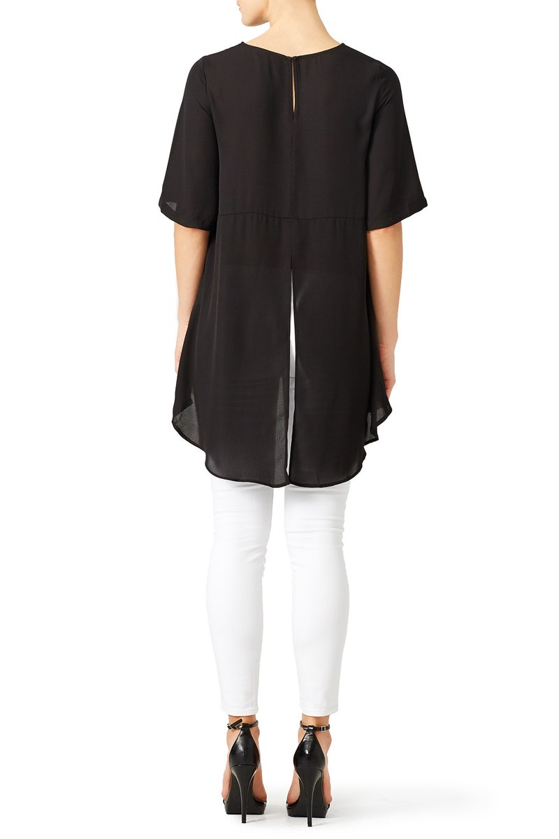 Black High Low Top by ELLIATT | Rent the Runway