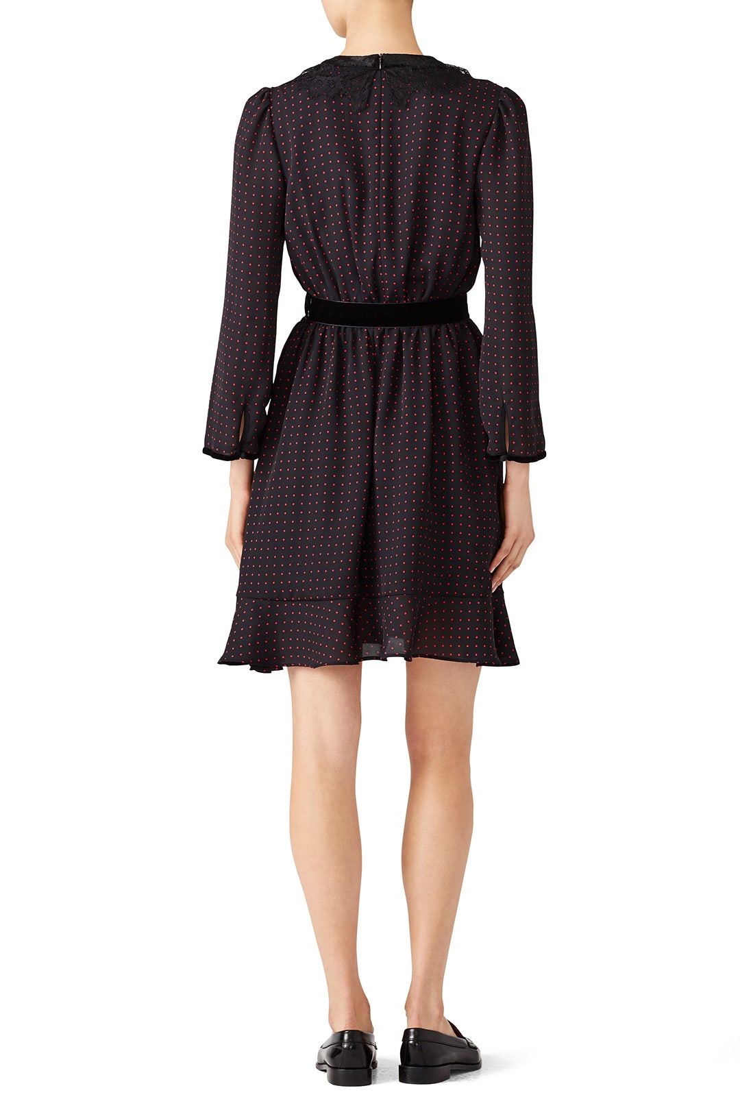Dot Long Sleeve Dress by The Kooples | Rent the Runway