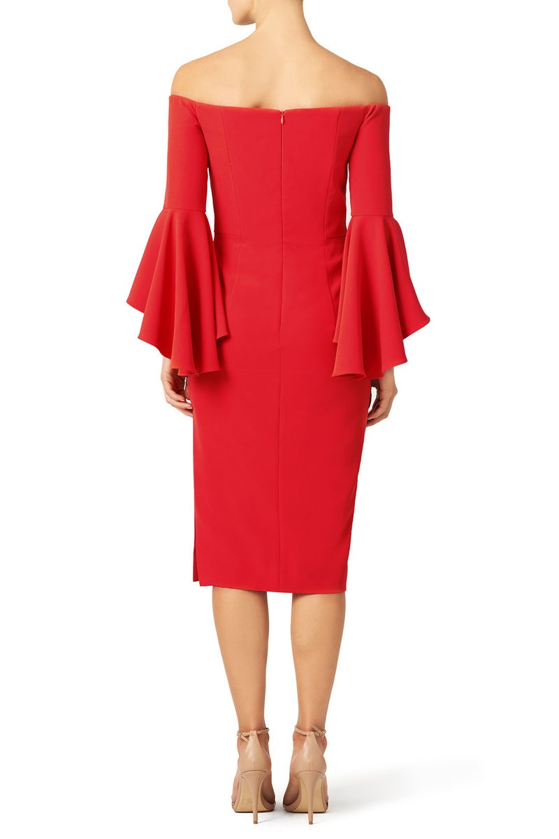 Flame Red Selena Slit Dress by Milly | Rent the Runway