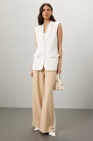 Linen Oversized Vest Blazer by Endless Rose | Rent the Runway