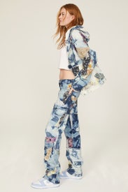 Upcycled Bleached Jeans by Nigel Xavier | Rent the Runway