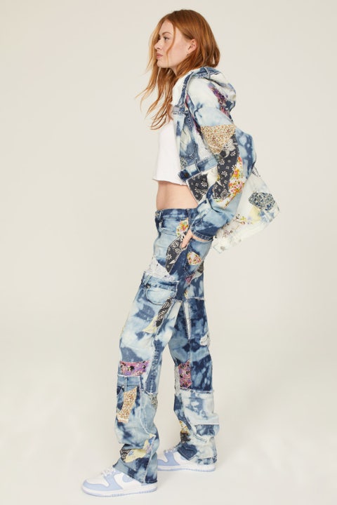 Upcycled Bleached Jeans by Nigel Xavier | Rent the Runway