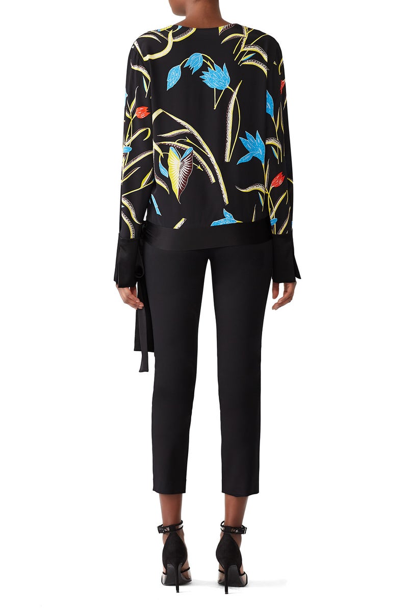 Oswald Cross Over Blouse by Diane von Furstenberg | Rent the Runway