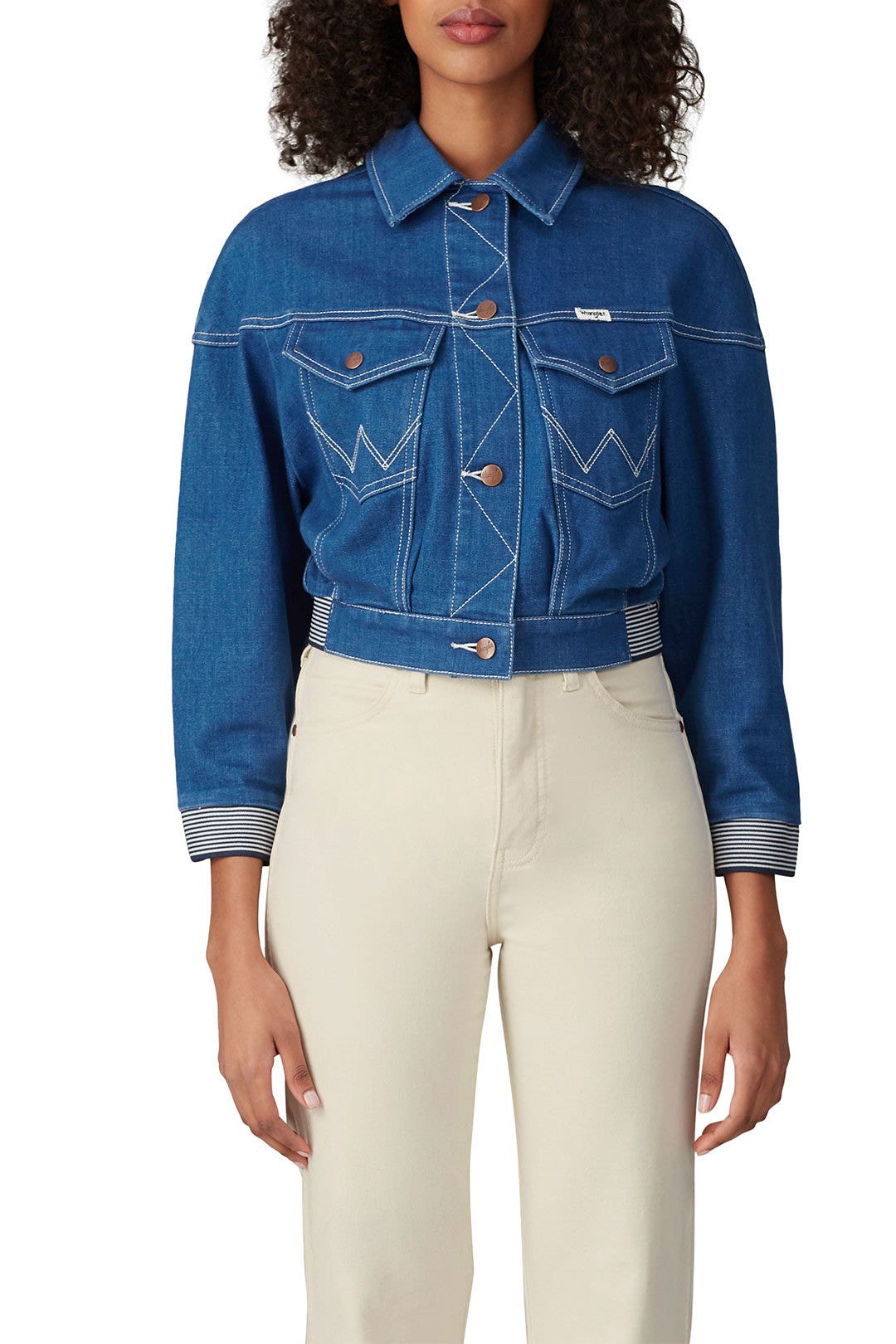 Denim Crop Sport Jacket by WRANGLER | Rent the Runway
