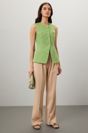 Tweed Buttoned Long Split Jacket by Endless Rose | Rent the Runway