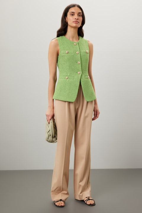 Tweed Buttoned Long Split Jacket by Endless Rose | Rent the Runway