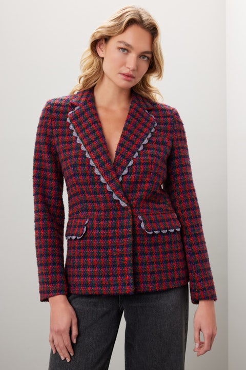 Red Tweed Blazer by English Factory | Rent the Runway
