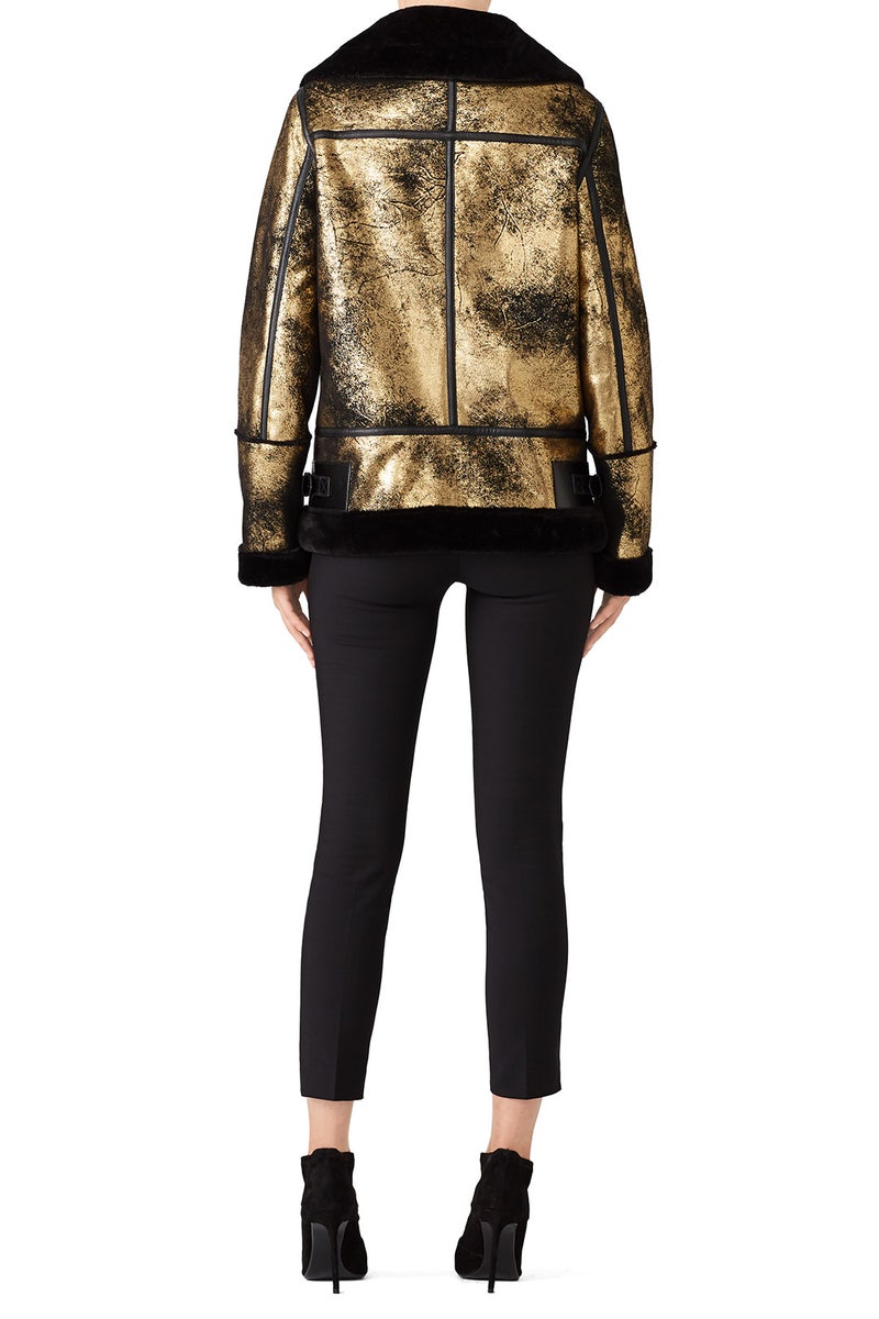 Metallic Foil Faux Jacket by Avec Les Filles | Rent the Runway
