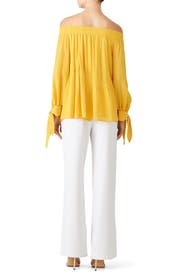 Yellow Off Shoulder Top by DEREK LAM for $179 | Rent the Runway