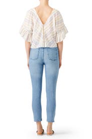 Striped Savannah Top by Saylor for $33 | Rent the Runway