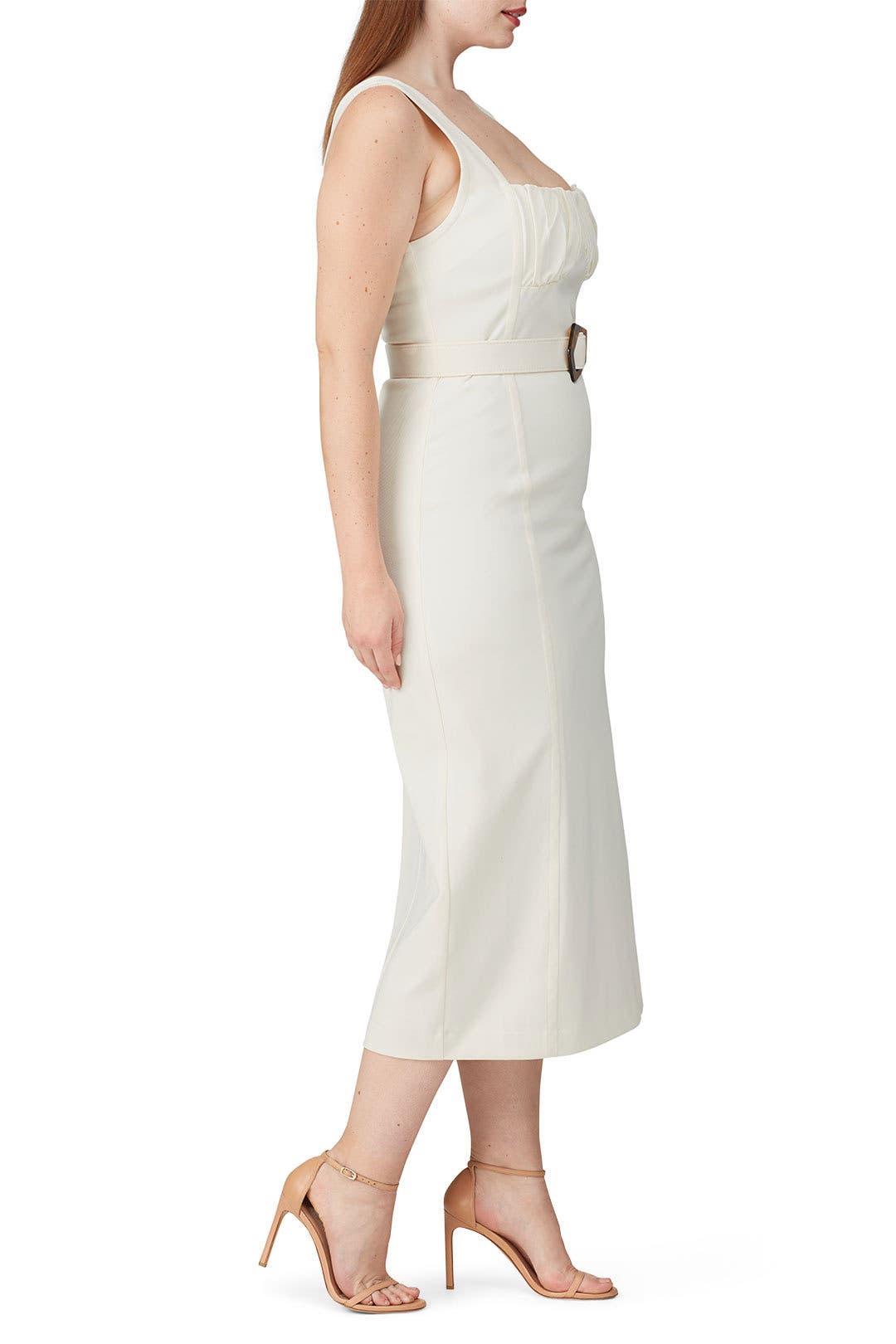 White Gathered Sheath by Nicholas | Rent the Runway