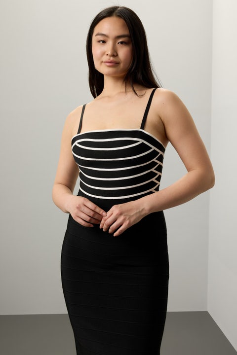 Striped Bandage Gown by Hervé Léger | Rent the Runway