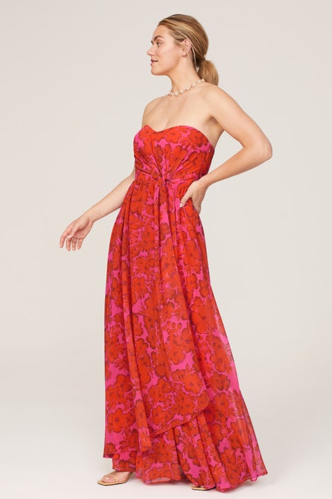 Floral Drape Gown by Badgley Mischka | Rent the Runway