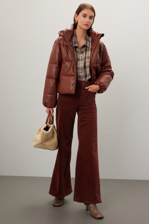 Faux Leather Puffer Jacket by OOF | Rent the Runway