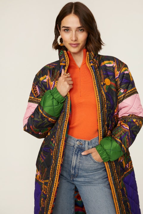 Toucans Puffer Coat by FARM Rio | Rent the Runway