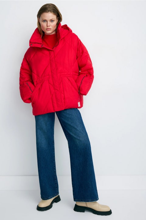Hoodie Padded Quilted Jacket by OOF | Rent the Runway
