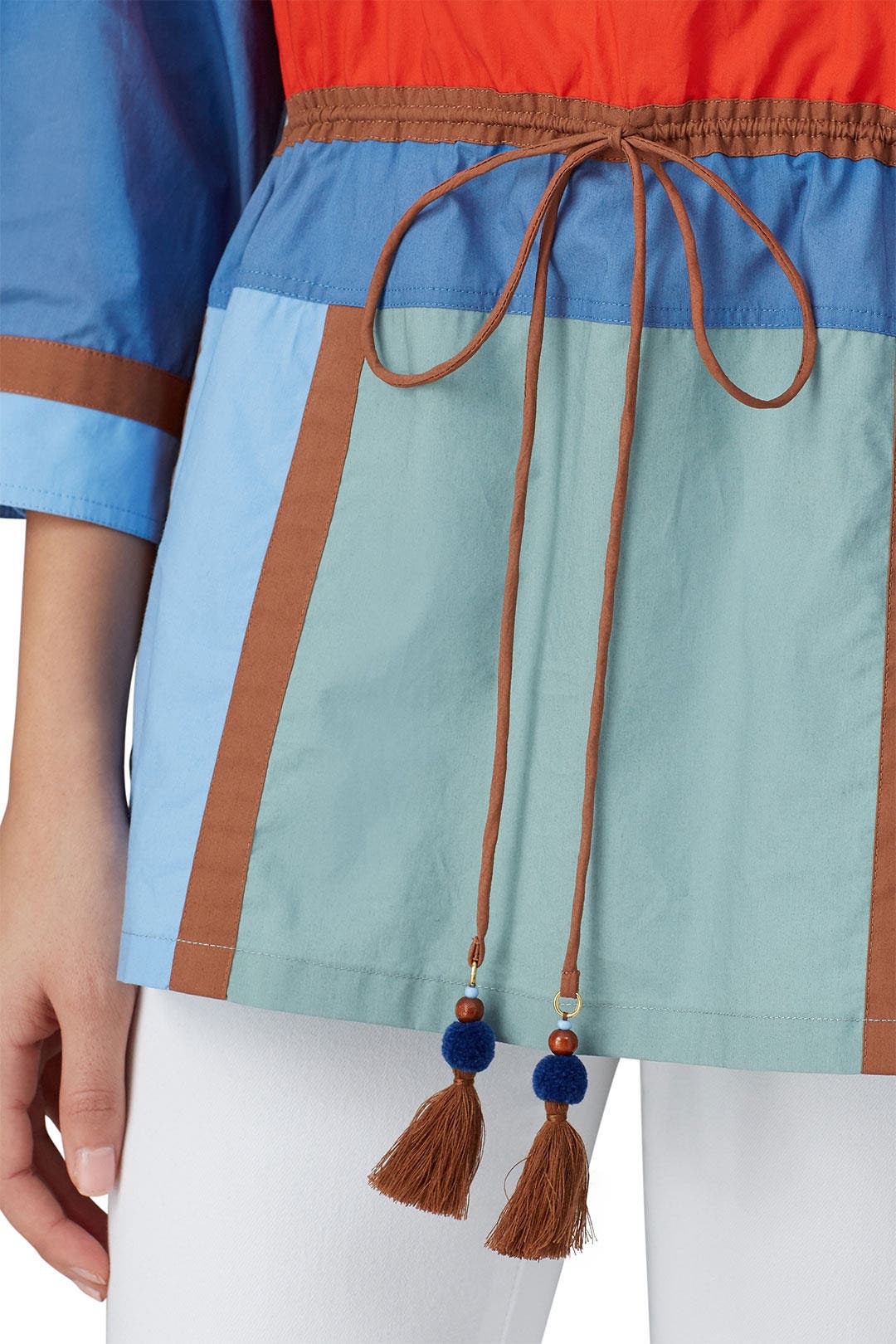 Colorblock Poplin Tunic by Tory Burch | Rent the Runway