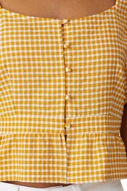 Yellow GIngham Top by BB Dakota | Rent the Runway