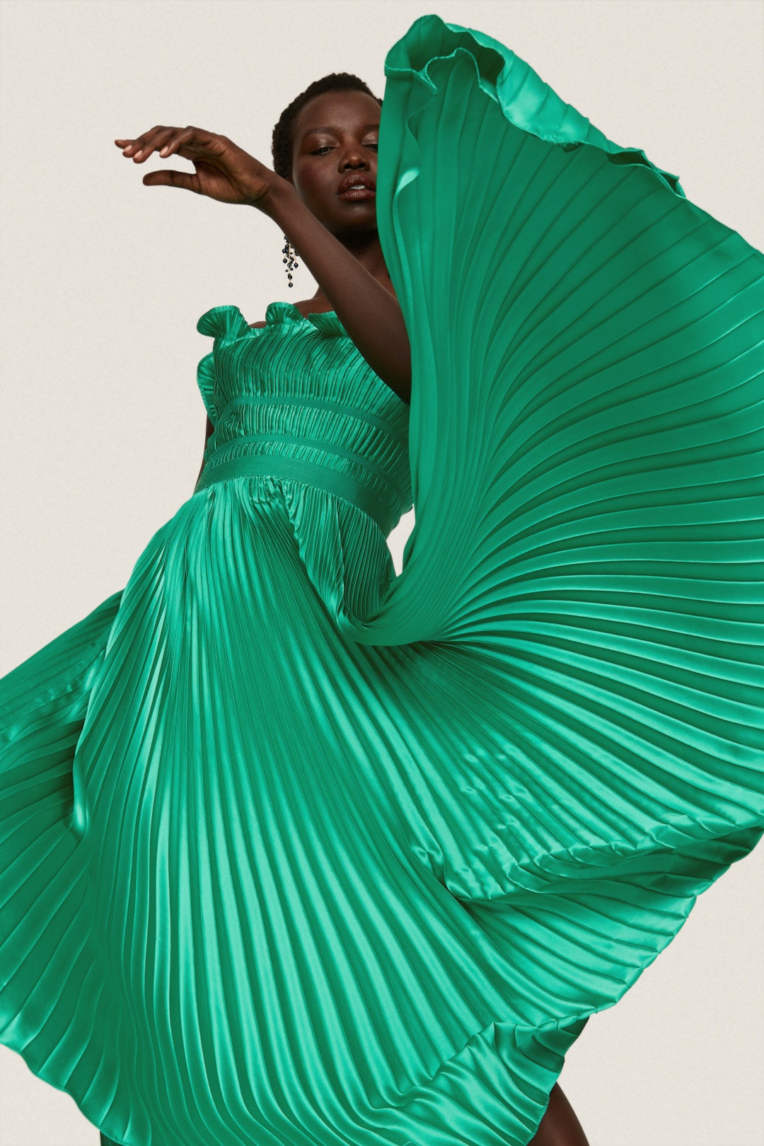 Giada Pleated Dress by AMUR | Rent the Runway