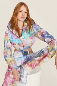 Upcycled Tie Dye Straight Jeans by Nigel Xavier | Rent the Runway