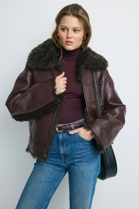 Brown Reversible Short Jacket by OOF | Rent the Runway