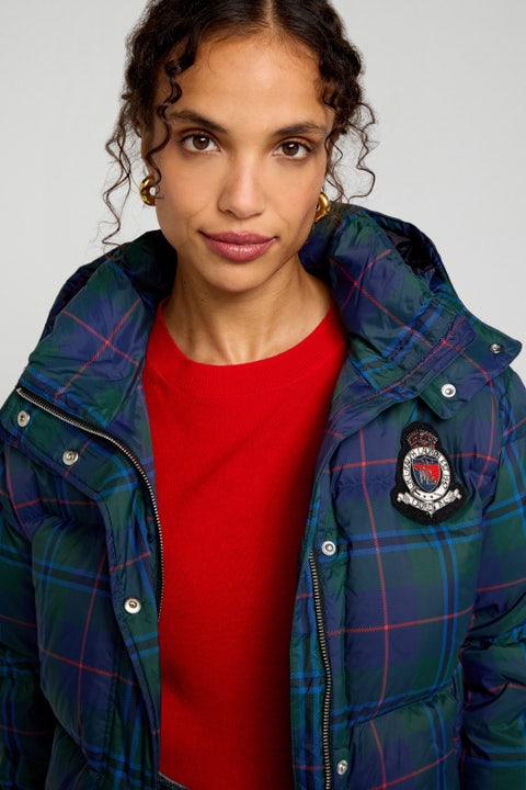 Plaid Beaded-Crest Down by Lauren Ralph Lauren | Rent the Runway